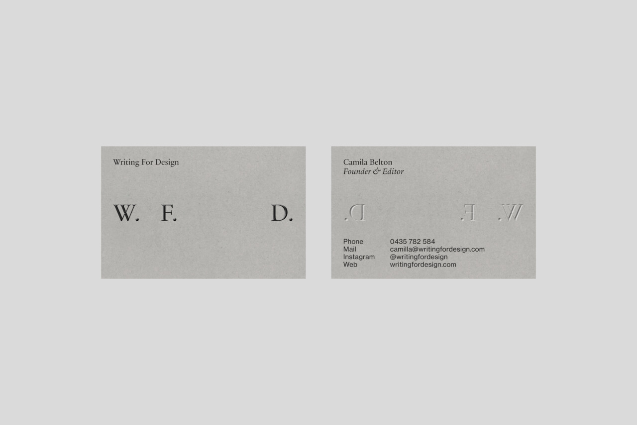 Writing for Design - Standard Projects
